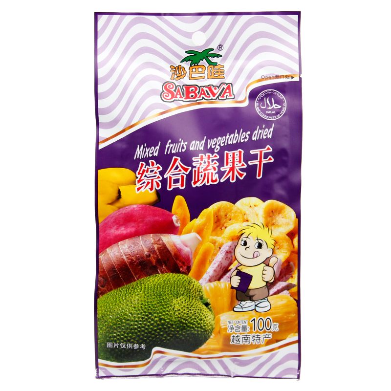 沙巴哇【综合蔬果干】混合蔬果干脆片网红健康零食 100g_休闲零食_CV MART 懒懒之家