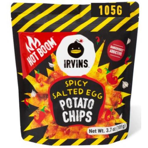 IRVINS【辣味咸蛋黄薯片】新加坡进口 105g_休闲零食_CV MART 懒懒之家